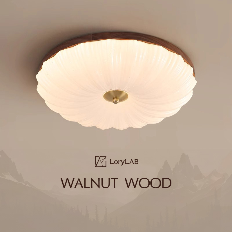 Shell texture PVC Walnut Wood, Modern Wabi-Sabi Vintage Style, Ceiling ...